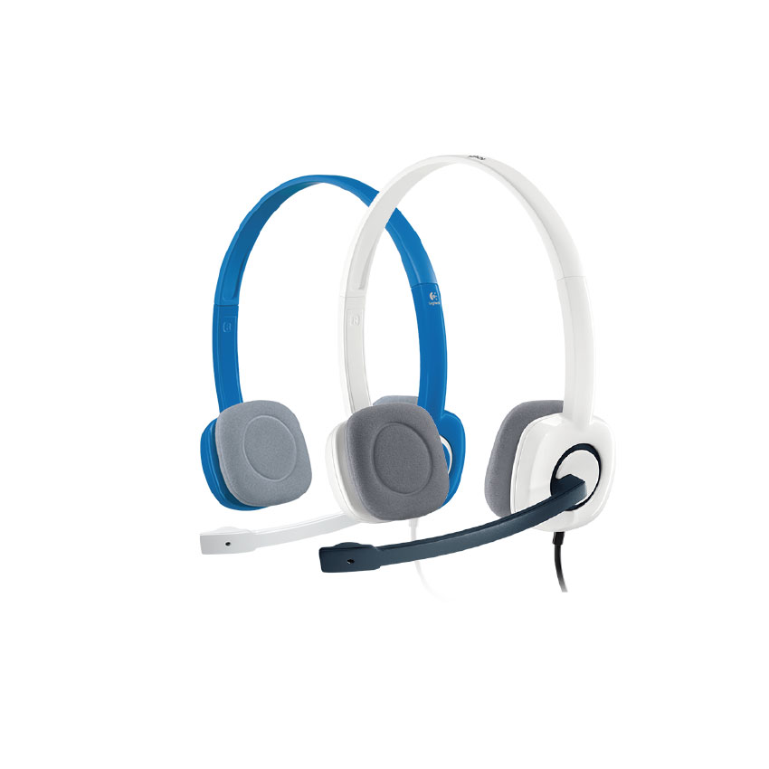 LOGITECH H150 STEREO DUAL PLUG HEADSET (WHITE BLUE) – New Century Tech